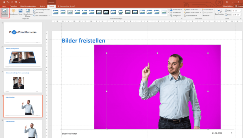 Bilder in PowerPoint bearbeiten - PowerPoint Schulungen und Seminare